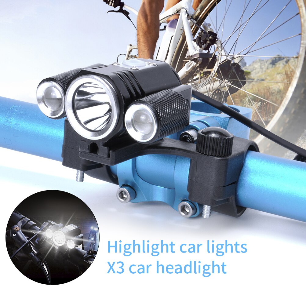 LED Bike Light USB Rechargeable Bicycle Tri-Core F... – Grandado