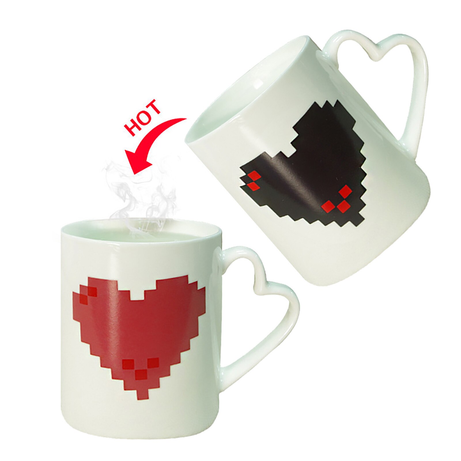 Saintgace Thermal Color Change Ceramic Mugs love h... – Grandado