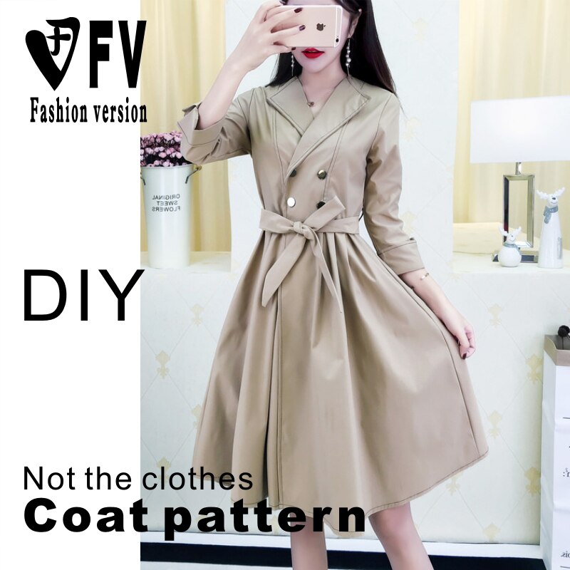 Large swing windbreaker pattern women's coat cutti... – Vicedeal