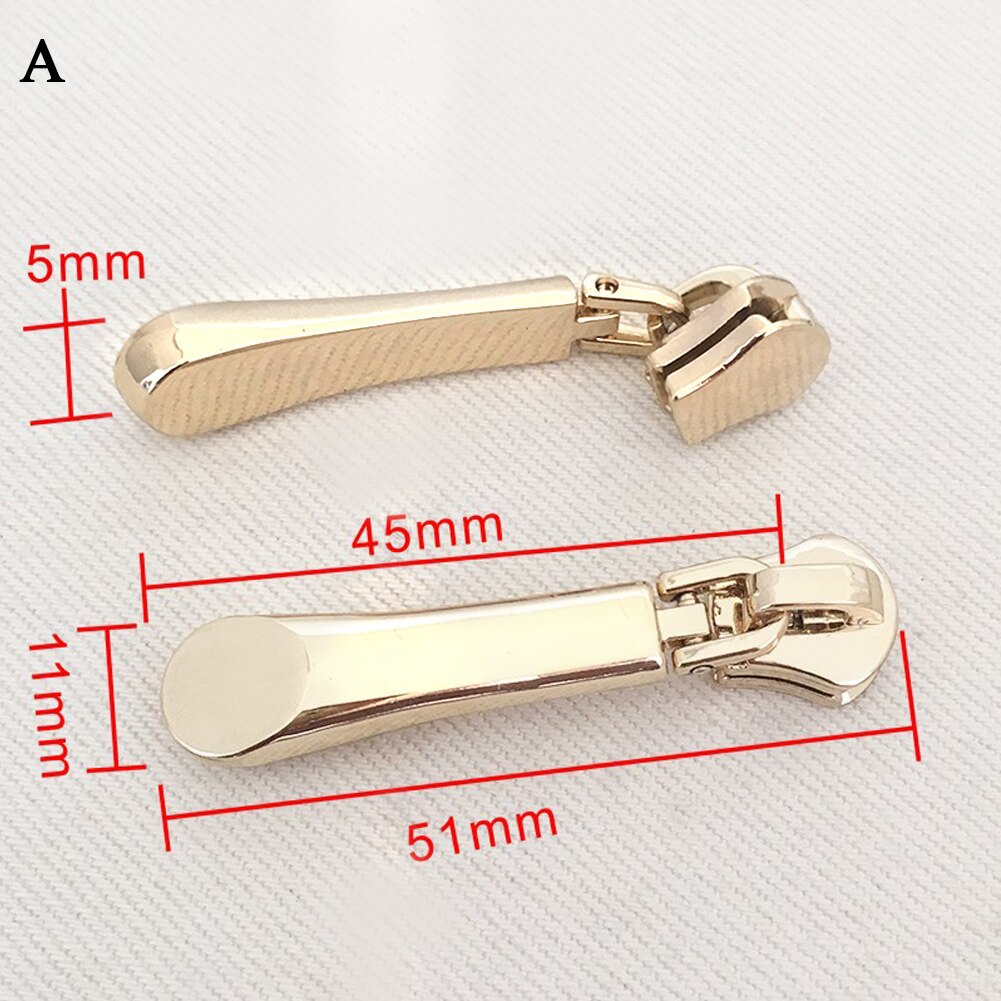 1 pc Metal gold and silver Zipper Slider Head Pull... – Vicedeal