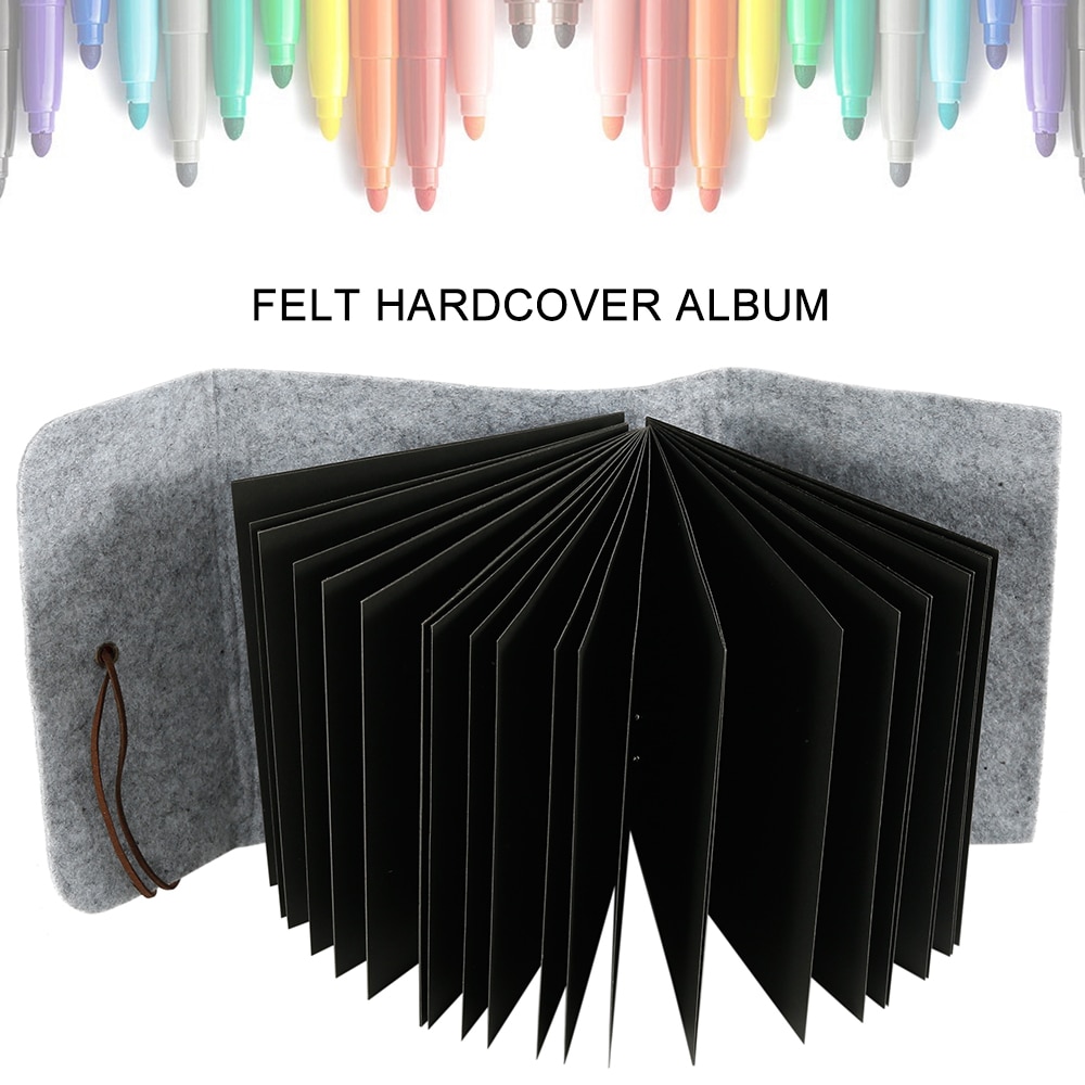 60-120 Pages Felt Photo Albums Scrapbook Paper DIY... – Grandado