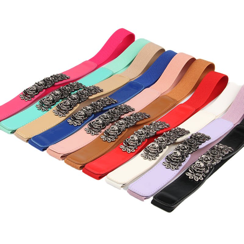 Cinturón elástico para mujer, de novedosa, con heb... – Vicedeal