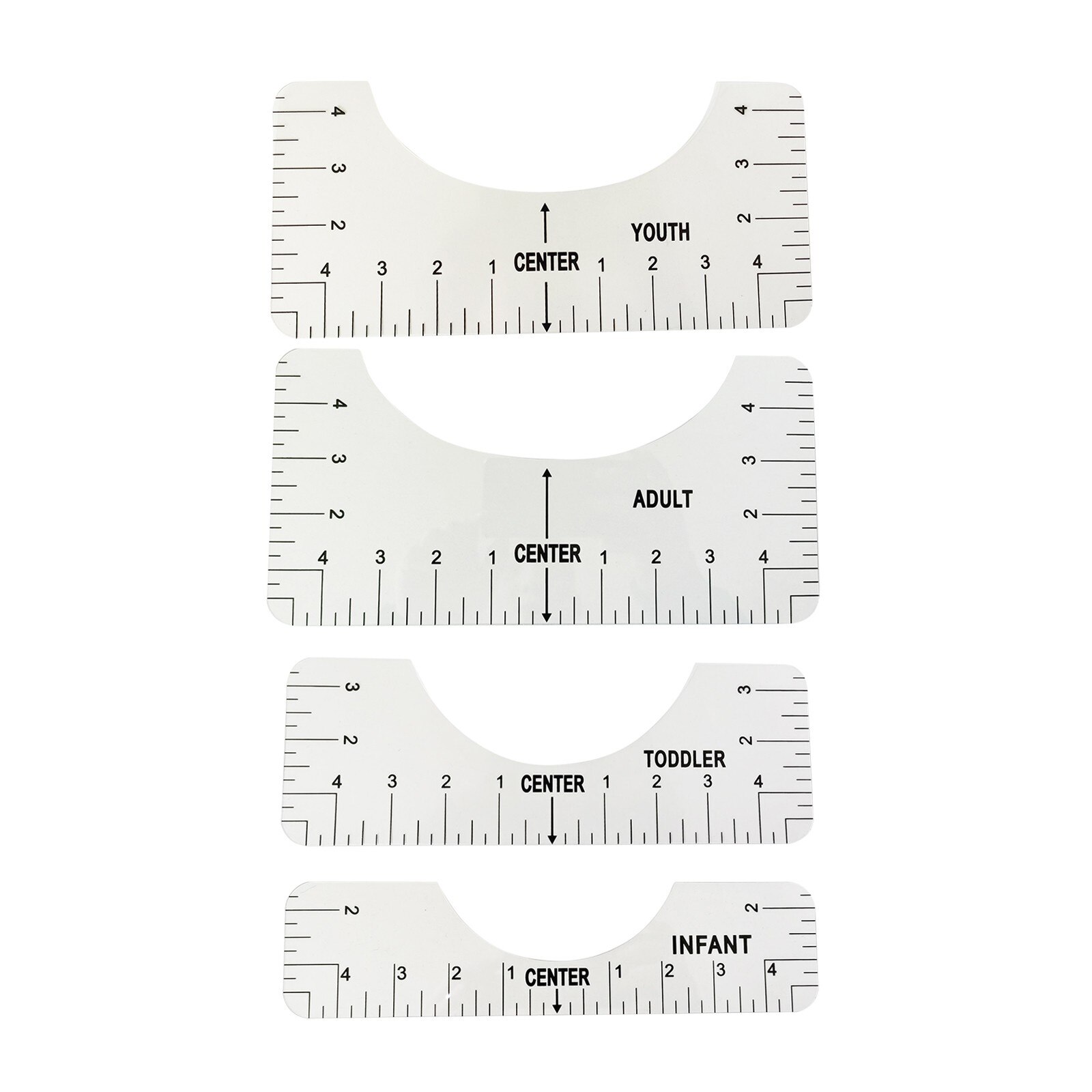 4PCS T-Shirt Alignment Ruler, Craft Ruler with Gui... – Grandado