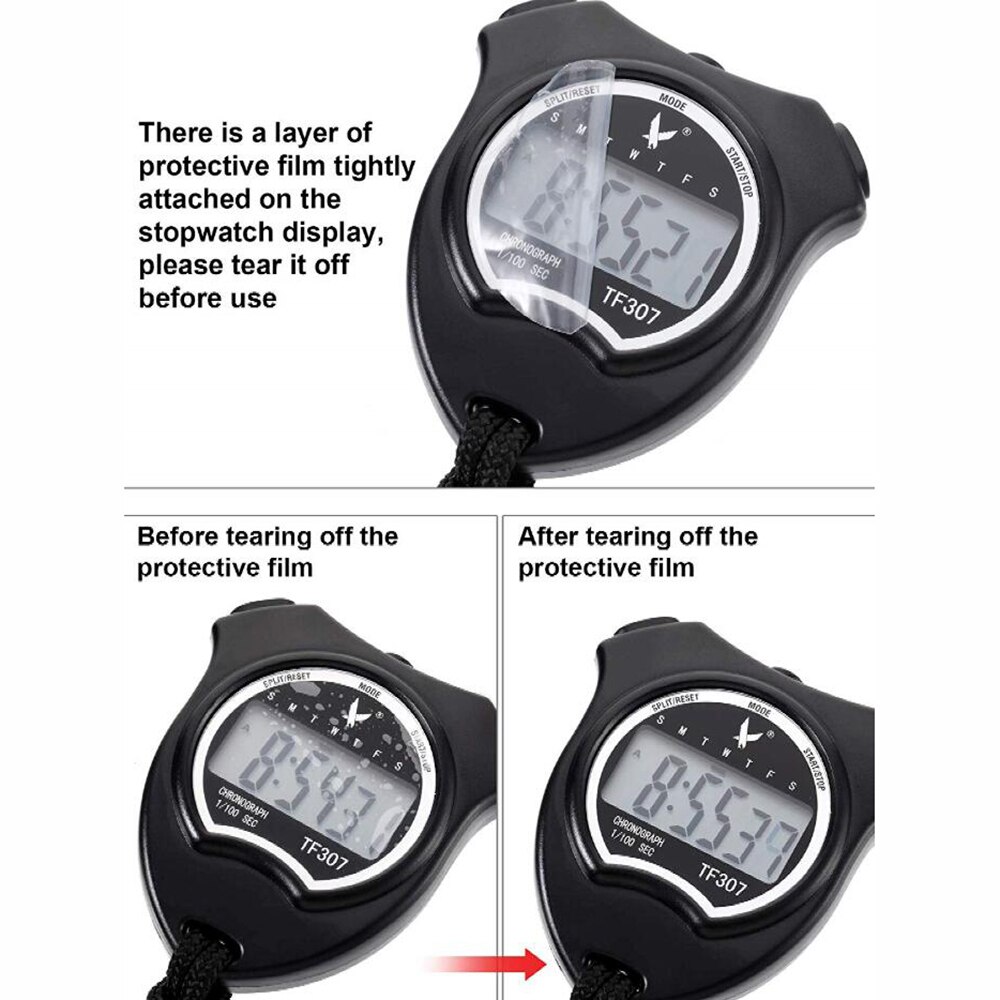 Digital Handheld LCD Chronograph Timer Sports Stop... – Grandado