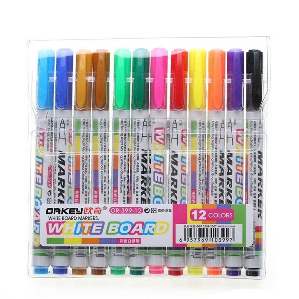 12 Stuks 12 Kleuren White Board Maker Pen Whiteboa... – Vicedeal