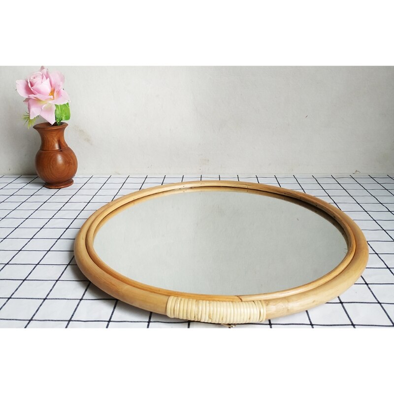 2022 Rattan Circle Wall Mirror 16 Inch Round Dress... – Grandado