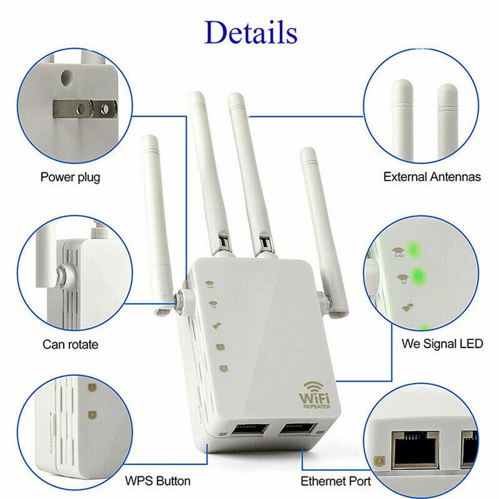 Long Range Extender 802.11ac Wireless WiFi Repeate... – Grandado