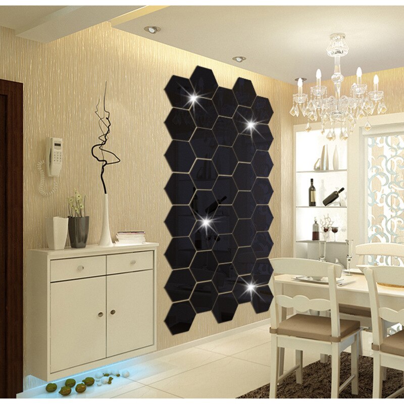 12Pcs 3D Spiegel Sticker Woonkamer Slaapkamer Badk... – LovingPrices