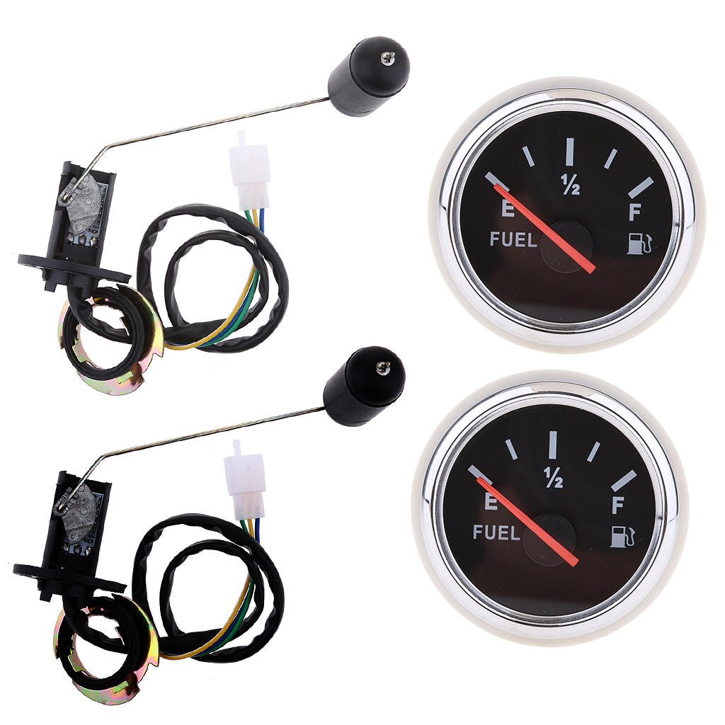 2"52mm Fuel Level Gauge Meters E-1/2-F Pointe... – Grandado
