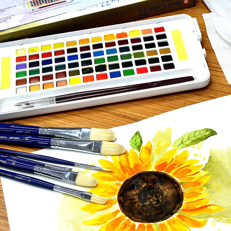 Sakura Watercolor Set Talence Petit Color Solid Wa... – Grandado