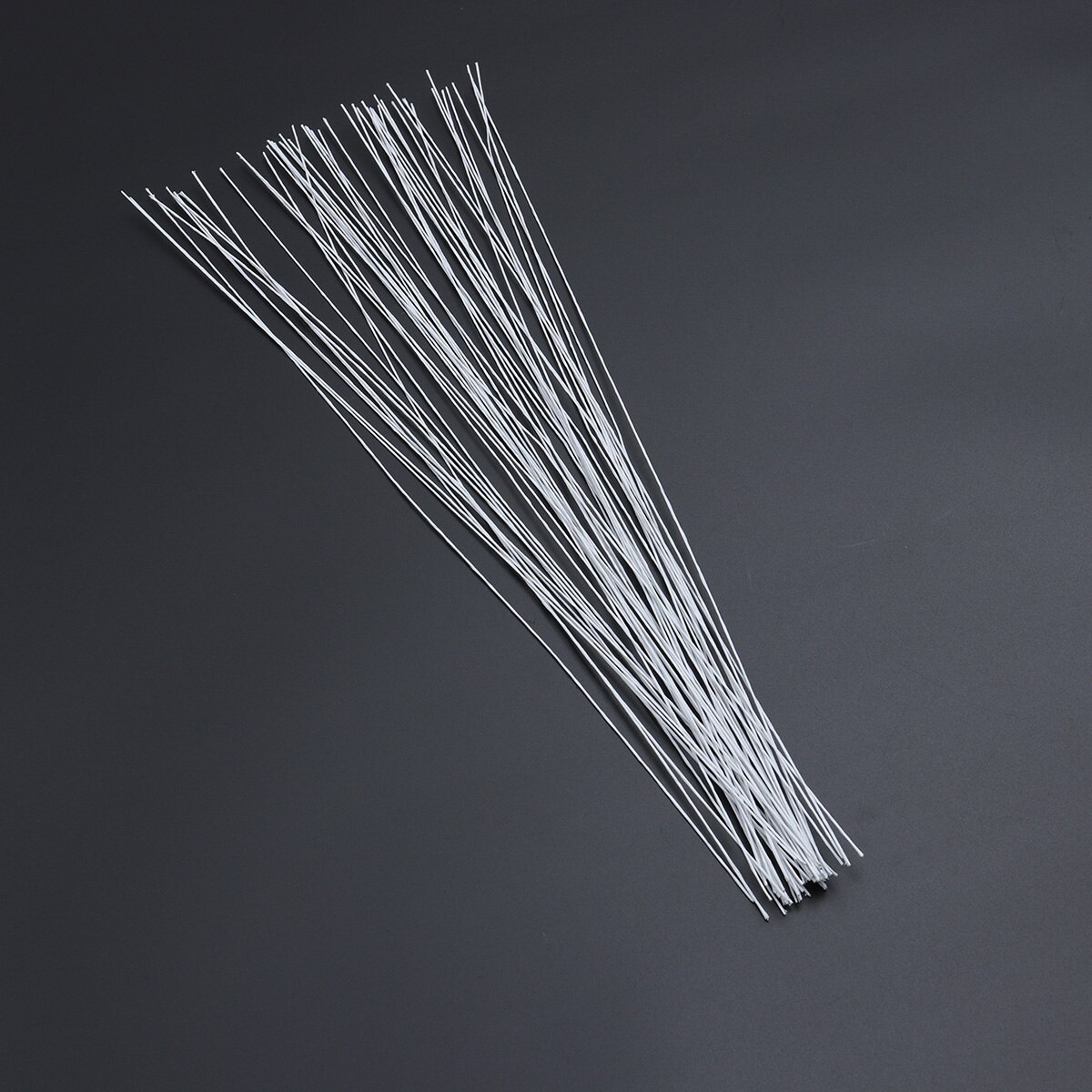 50pcs 40cm 24 Gauge White Floral Wire Stem Handmad... – Grandado