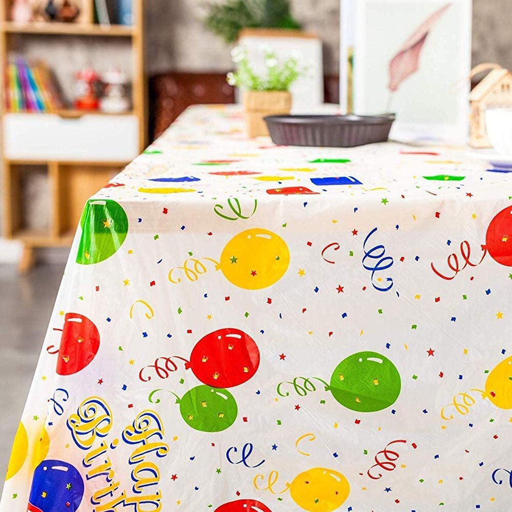 Disposable Tablecloth PEVA Plastic Tablecloth for ... – Vicedeal
