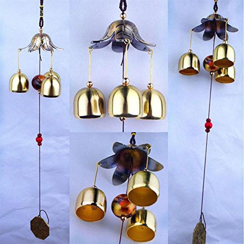 BESTOYARD Bronze Big Metal Bells Wind Chime Feng S... – Grandado