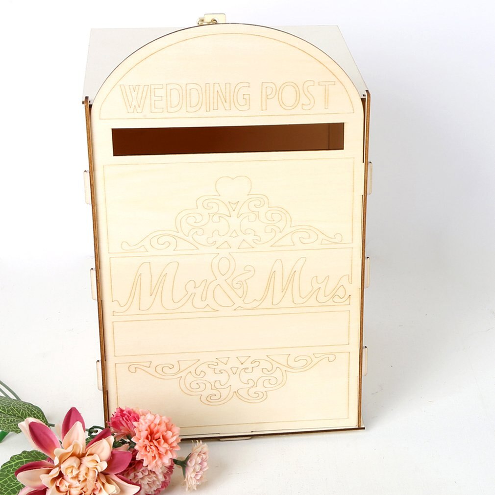 Wooden Wedding Supplies Mailbox Royal Post Style D... – Grandado