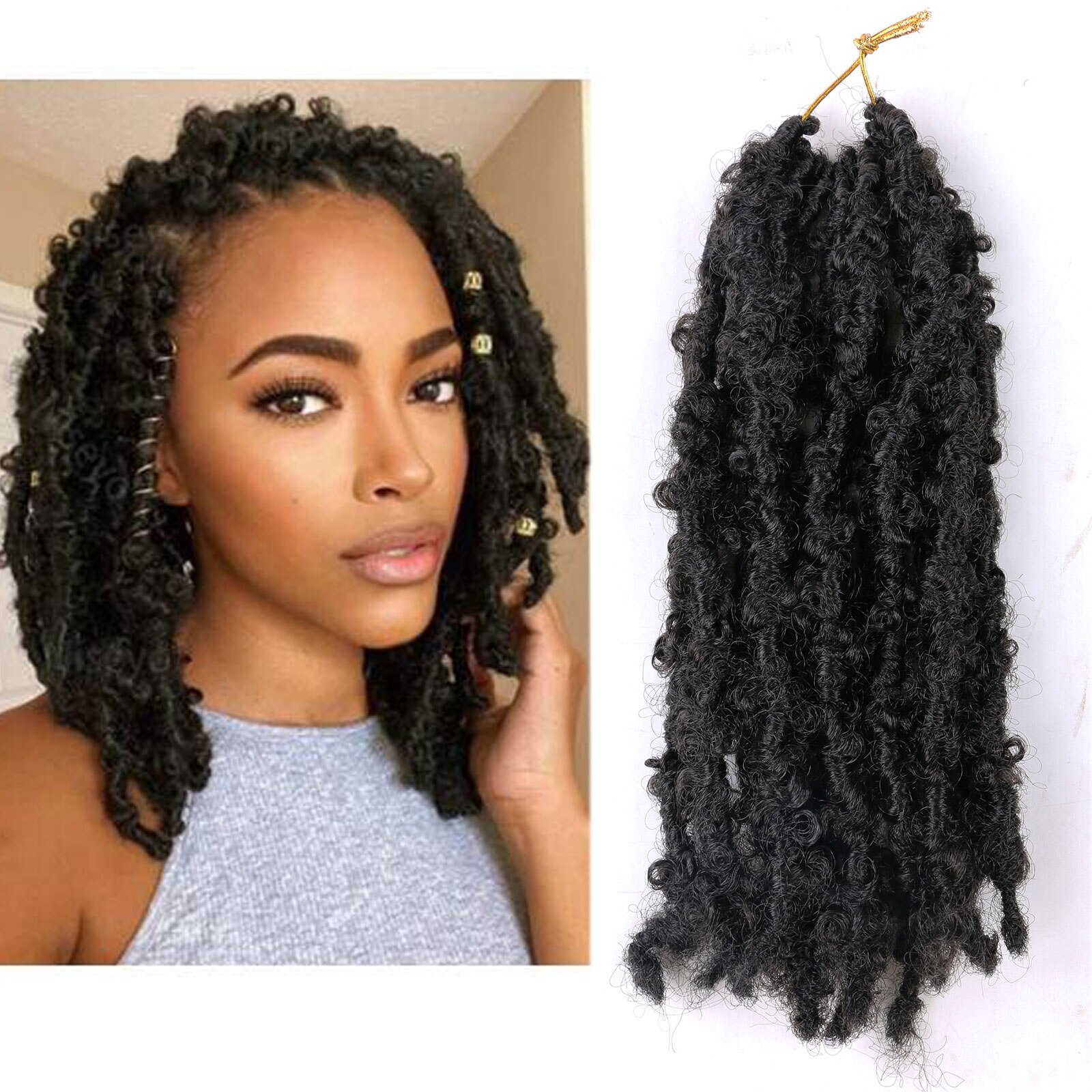 6 Packs Butterfly Loc Crochet Hair 12 Inch Pre Loo... – Vicedeal