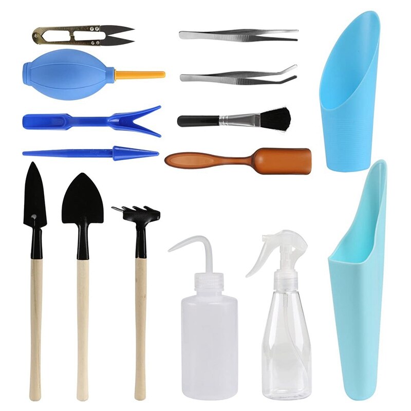 15 Pieces Mini Gardening Tool Sets Bonsai Tools Ki... – Vicedeal