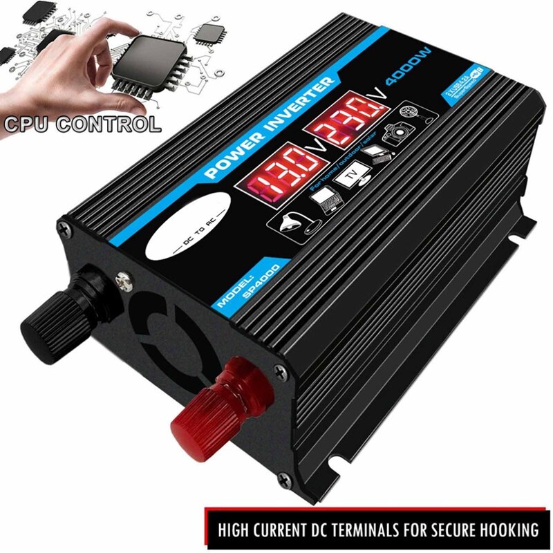 4000W 12V to 220V/110V LED Car Power Inverter Conv... – Grandado