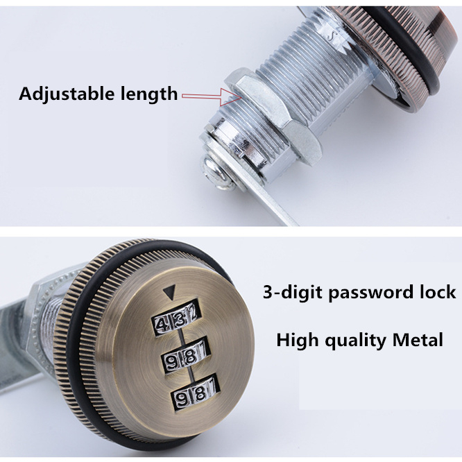 2pcs Adjustable length 30mm Drawer Locks Password ... – Vicedeal