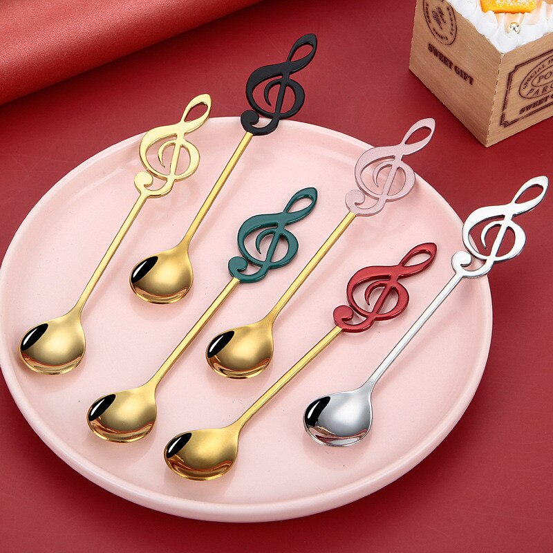 Stainless Steel Musical Note Spoon Tea Coffee Ice ... – Grandado