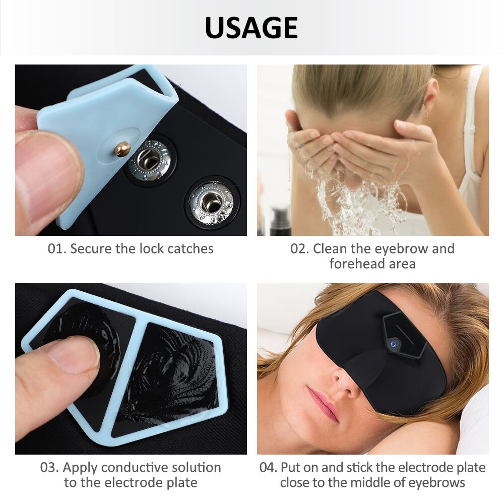 Smart Sleep Eye Mask Head Wireless Electric Pulse ... – Grandado