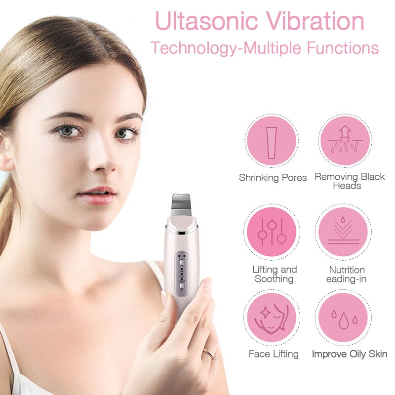 3 in 1 EMS Ultrasonic Scrubber Face Lift Skin Tigh... – Grandado