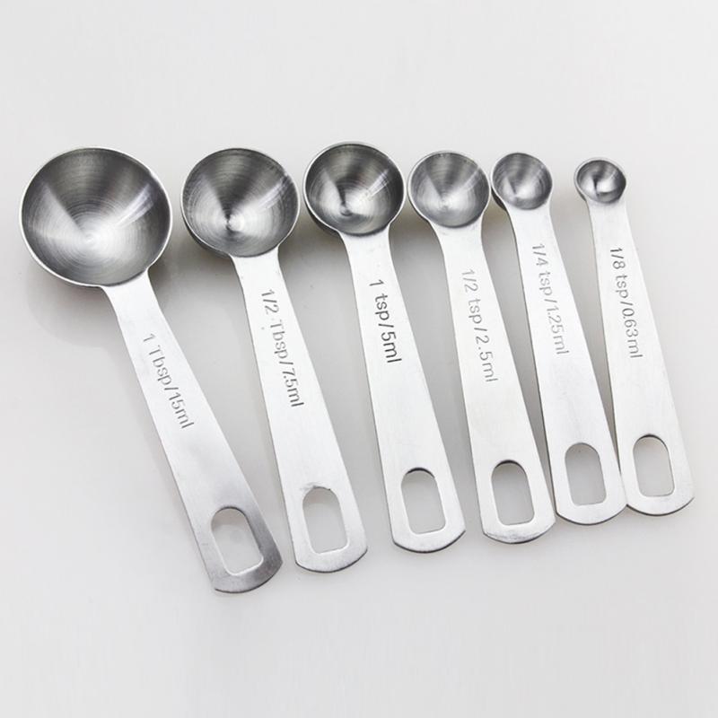 6 pcs/set Measuring Spoons Stainless Steel Seasoni... – Vicedeal