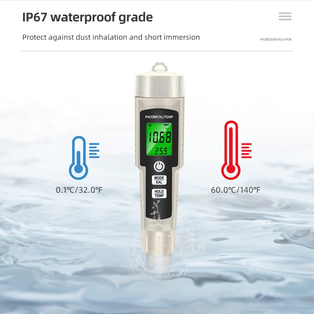 4 in 1 Digital Aquarium PH Meter ORP H2 TEMP Hydro... – Grandado