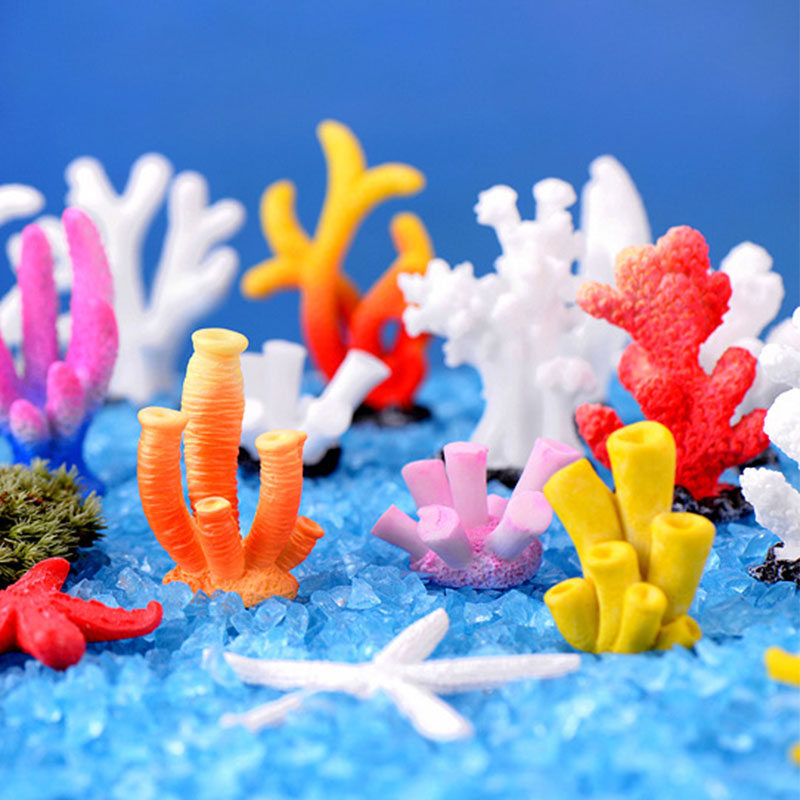 16 Styles Colorful Artificial Aquarium Mini Coral ... – Grandado