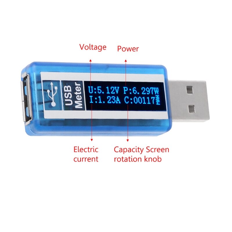 USB OLED Tester Voltmeter Ammeter Power Capacity M... – Vicedeal