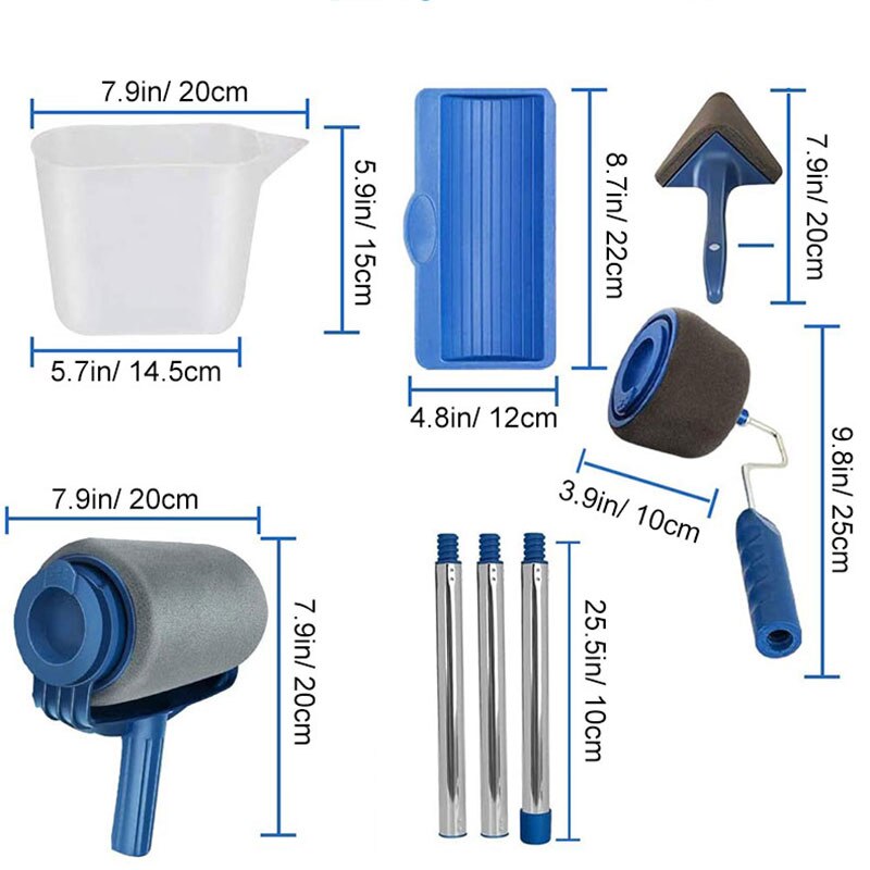 8Pcs Muur Versieren Verf Roller Lekkage-Gratis Hoe... – Grandado