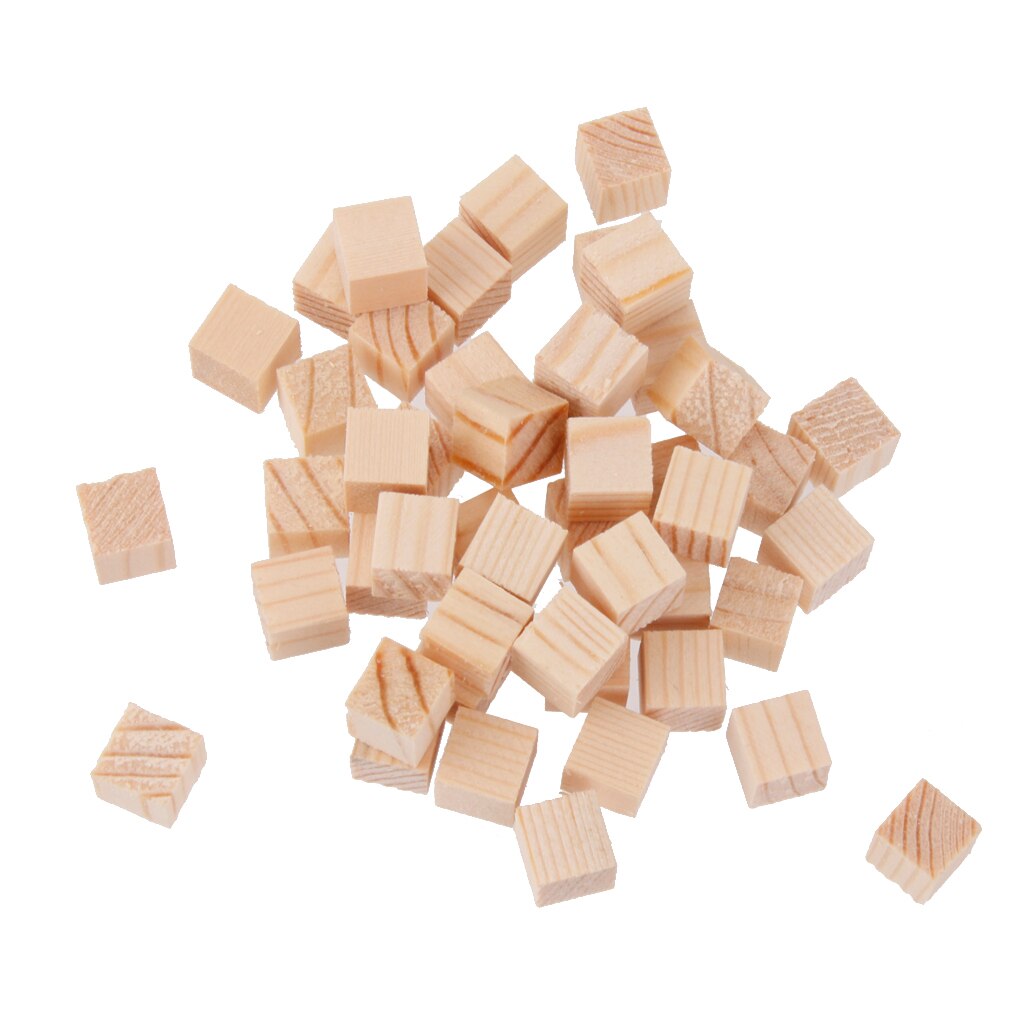 50pcs 10mm Wooden Blocks Cube Embellishments for D... – Grandado