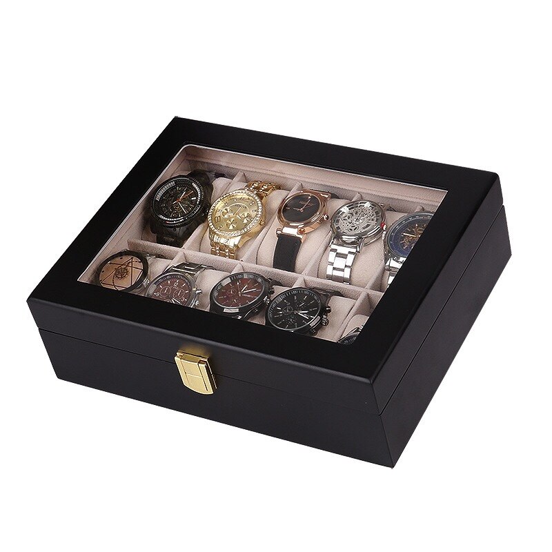 10 Grids Houten Doos 6 Slots Polshorloge Display B... – Vicedeal