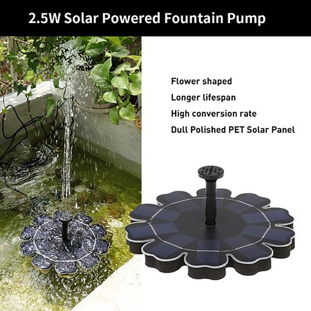 2.5W Solar Fontein Pomp Mini Garden Pool Vijver Ou... – Grandado
