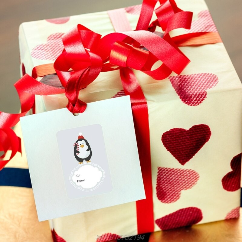 250pcs 6 Designs Adhesive Christmas Name Tags XMAS... – Grandado