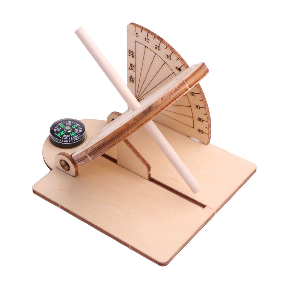 1pc Equatorial Sundial Clock Wooden Scientific Mod... – Grandado