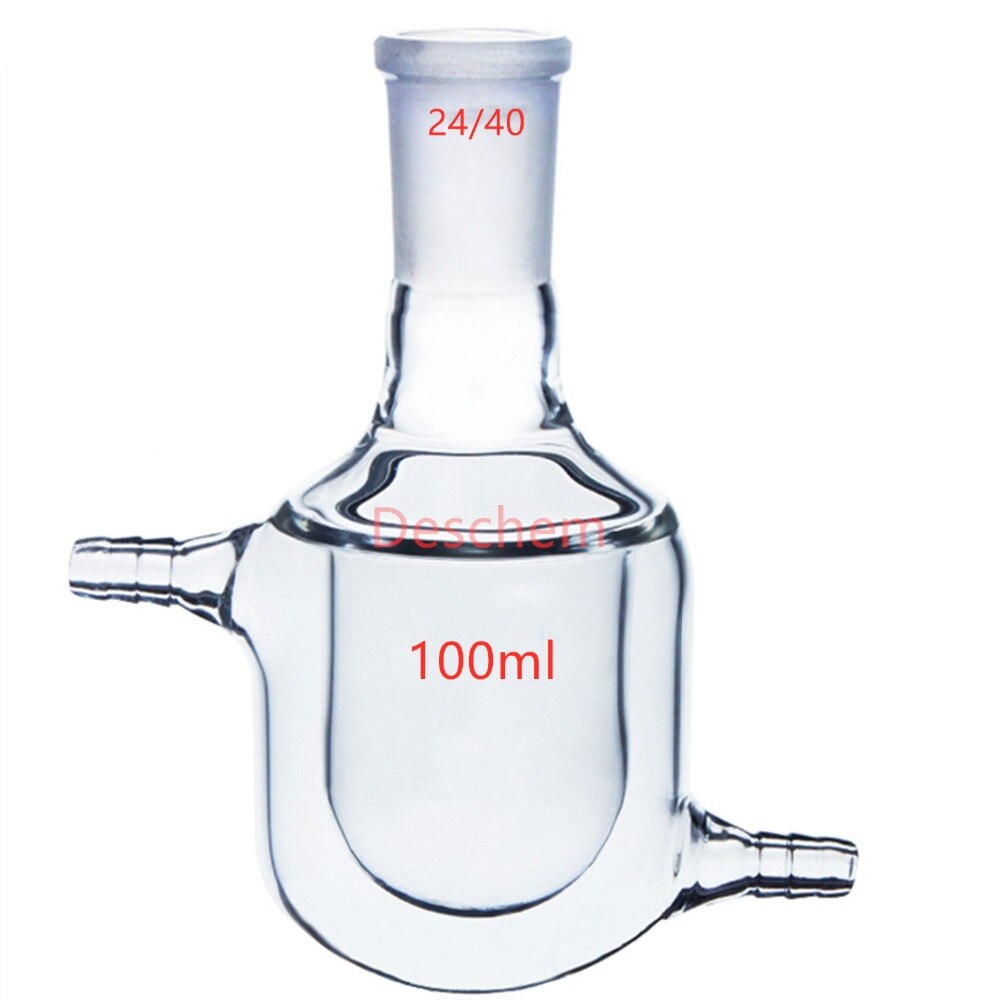 100ml,24/40,Single Neck,Jacketed Glass Flask,Lab C... – Vicedeal