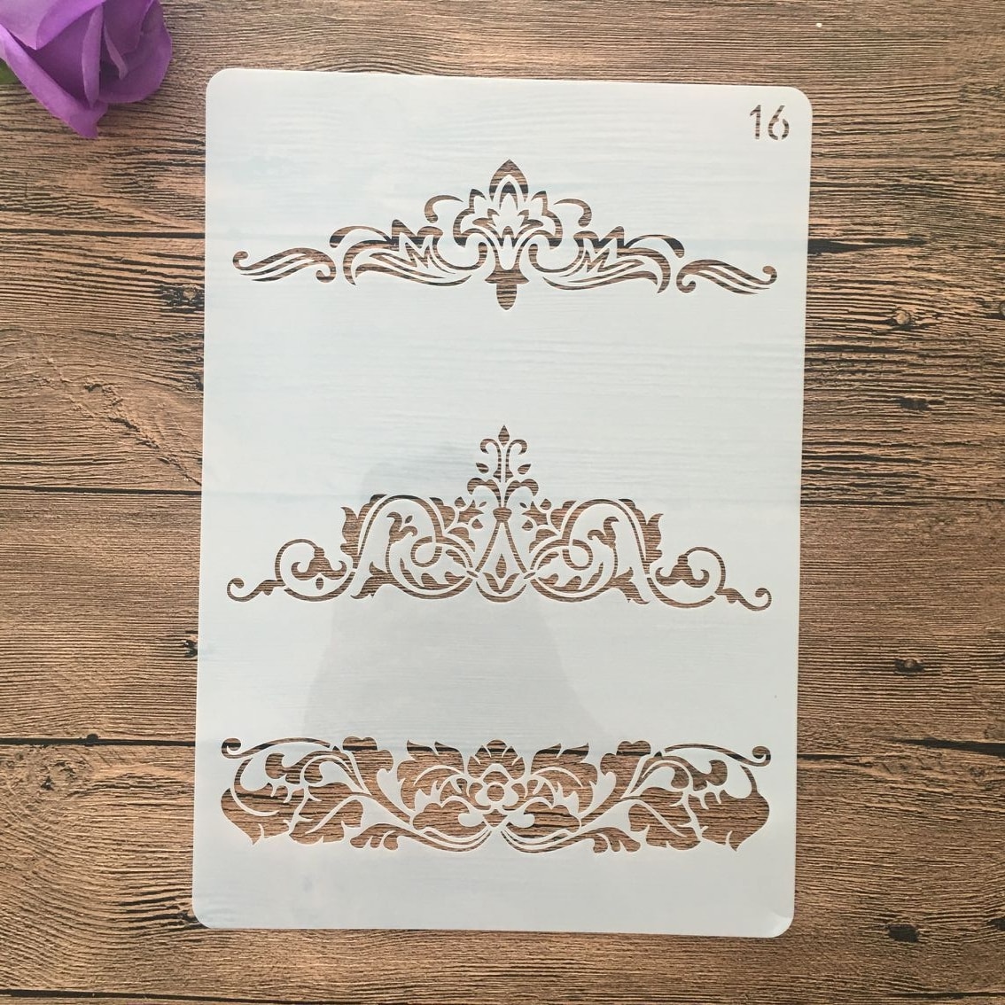 1Pcs Flower Border Lines A4 29cm Stencil For Paint... – Grandado