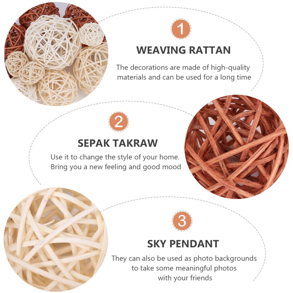 12Pcs Weaving Rattan Crafts Decor Layout Supplies ... – Grandado