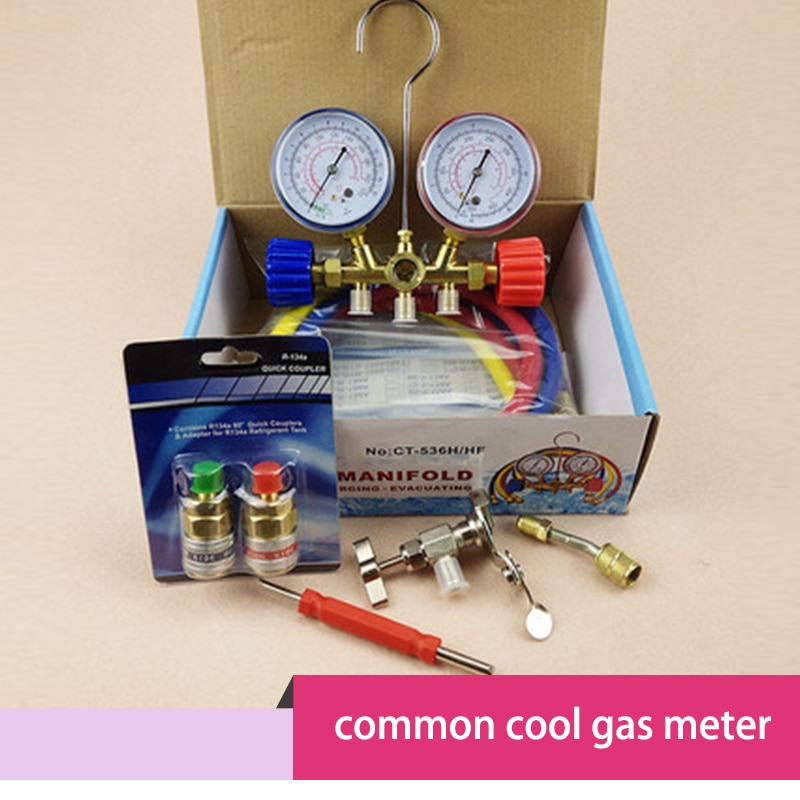 coolant cooling pressure gauge kit R22 R134 househ... – Vicedeal
