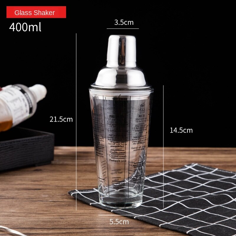 bar wine glass Transparent Scale Cocktail 400ML St... – Vicedeal