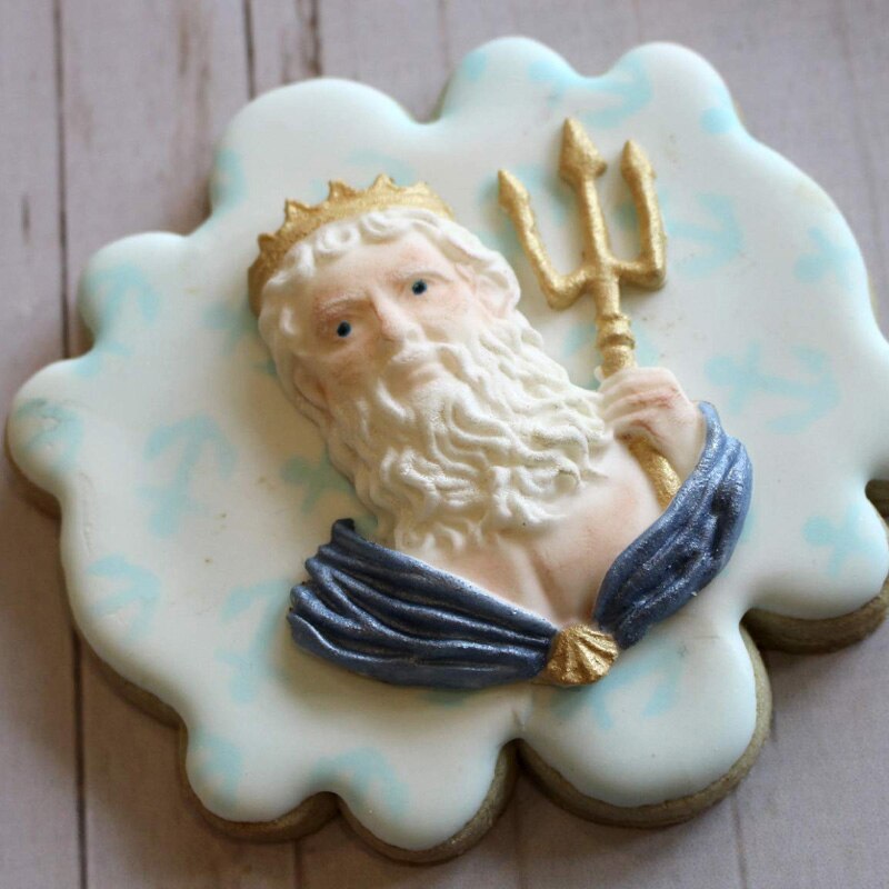 King Neptune Bust Silicone Mold Cupcake Topper Can... – Grandado