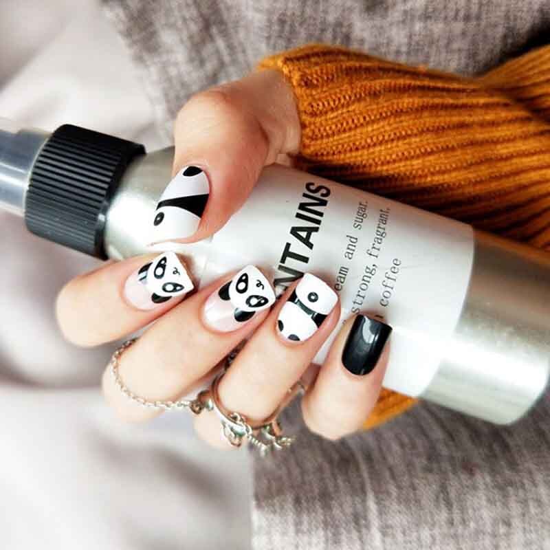 Beautiful False Nails Kids press on Cute Panda Chi... – Vicedeal