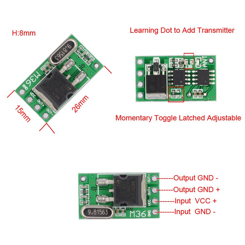 Mini Afstandsbediening Schakelaar RF Kleine Ontvan... – Vicedeal
