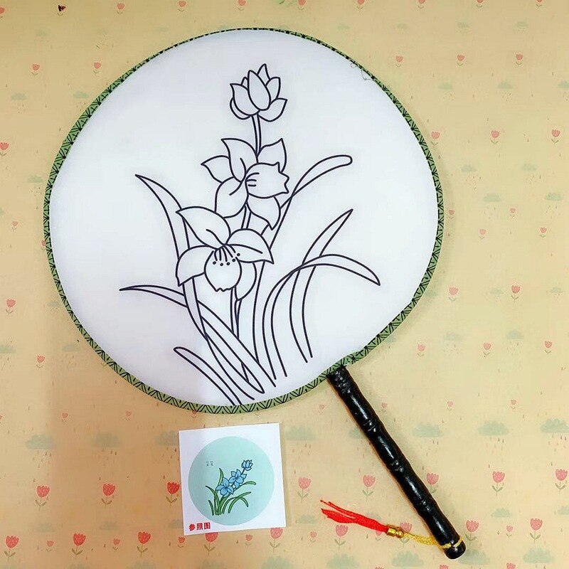 6 pattern Diy Drawing Round Fan Crafts Toys For Ch... – Grandado