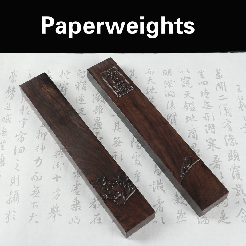 Sandalwood Paperweight Large Chinese Painting Call... – Grandado