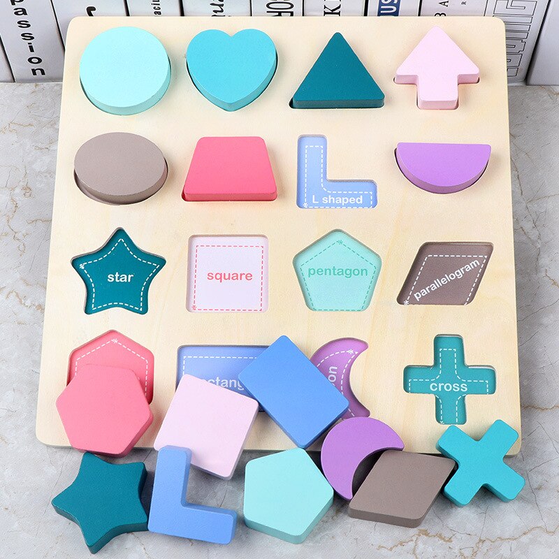 Wooden Digital Alphabet Toy Puzzle Color Children'... – Vicedeal