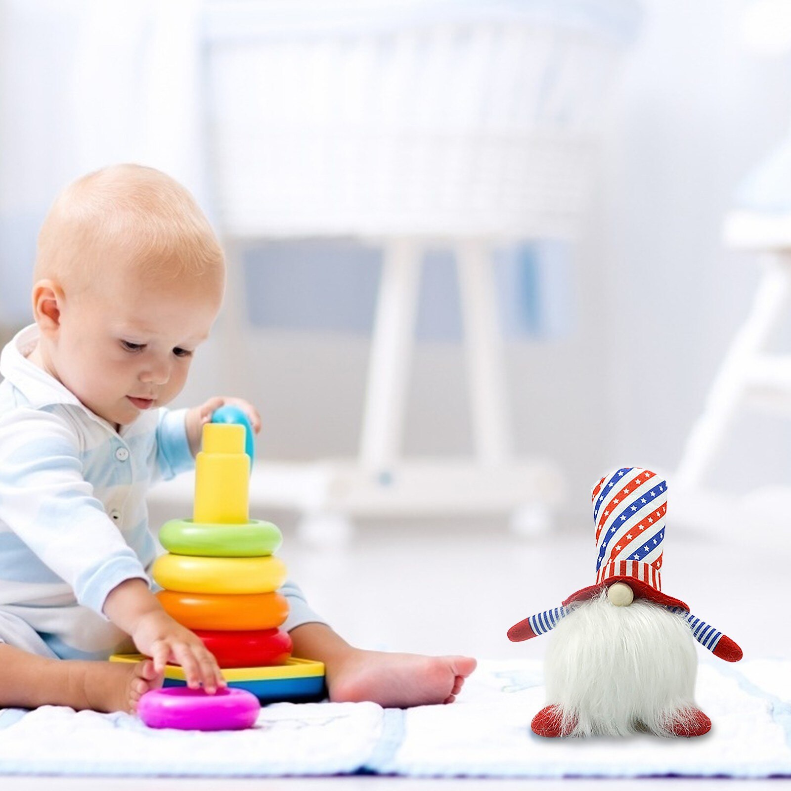 Cute American Independence Day Doll Pentagram Sitt... – Grandado