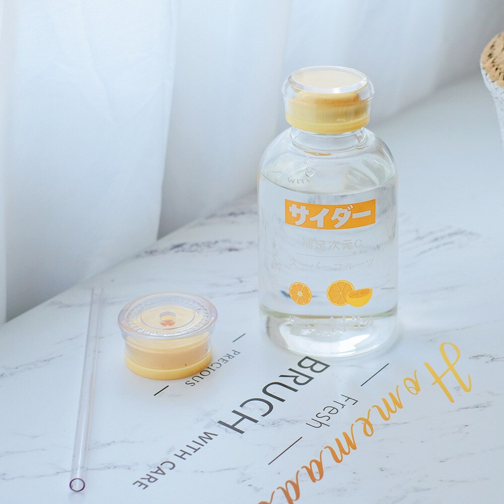 450Ml Siliconen Glazen Flessen Kawaii Water Fles M... – Grandado