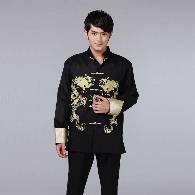 Traditional chinese clothing for men dragon costum... – Grandado
