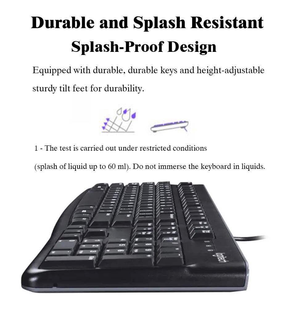 Logitech K120 PC Computer USB Wired Keyboard For C... – Grandado